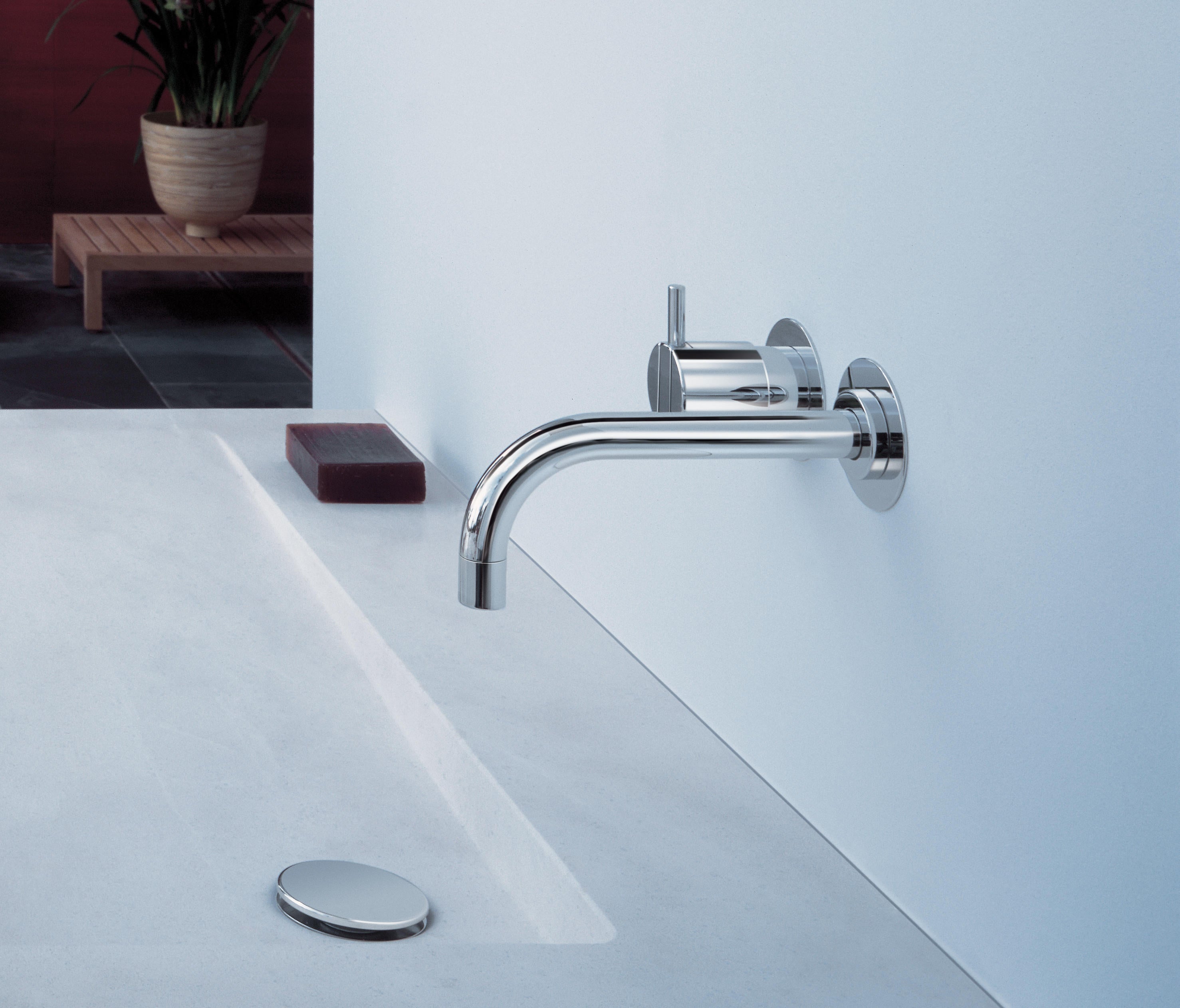 Vola 111 wall mounted basin mixer one handle 160mm spout – DX Bathrooms
